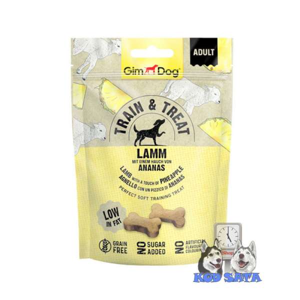 Gimdog Train&Treat Poslastice, Jagnjetina i Ananas 125g