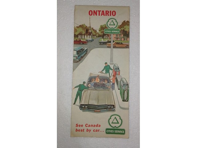 ONTARIO CANADA-MAPA-PLAN GRADA..1964 GODINA