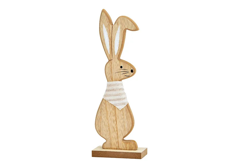 Uskršnja dekoracija STAND BUNNY WOOD 27cm 10034946 - Natural