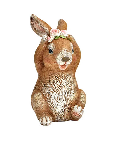 Uskršnja dekoracija BUNNY WITH WREATH 13cm 10035517