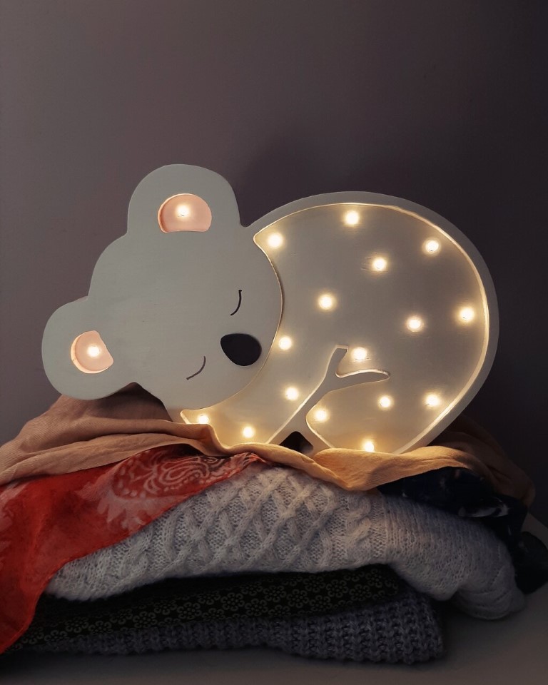 Nocna lampa-Drvela led lampa Koala