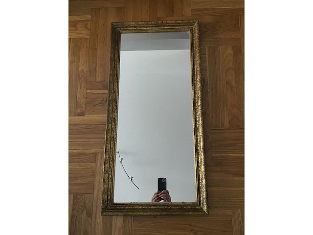 Ogledalo stilsko sa drvenim ramom, 88x42,5 cm