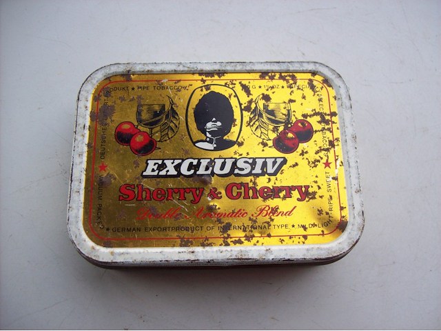 Stara limena kutija EXCLUSIV Sherry&;Cherry pipe tobaco