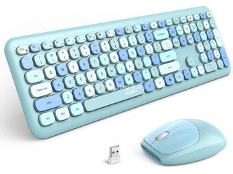 Mofii WL retro set tastatura i miš u plavoj boji ( SMK-666395AGBL )