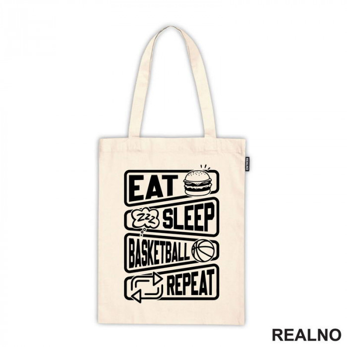 EAT, SLEEP, BASKETBALL, REPEAT - SYMBOLS - KOŠARKA - NBA - CEGER