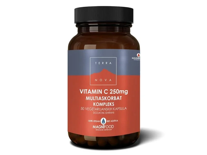 Prirodni Vitamin C 250mg Multiaskorbat Kompleks TerraNova 50 kapsula