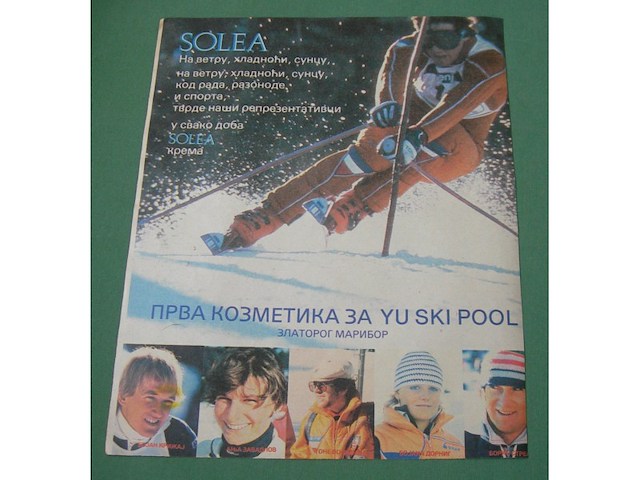 Solea, Zlatorog, YU ski pool, stara novinska reklama