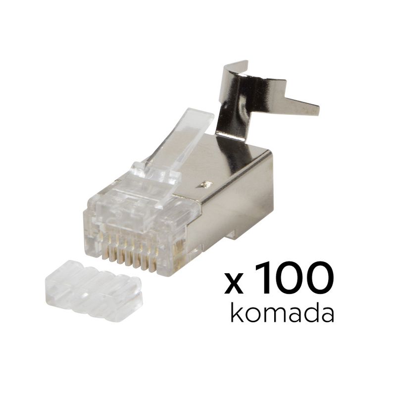 Konektor RJ45 metal CAT 7 100 kom