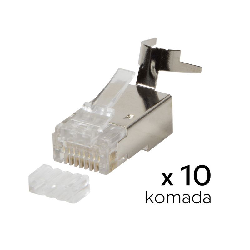 Konektor RJ45 metal CAT 7 10 kom