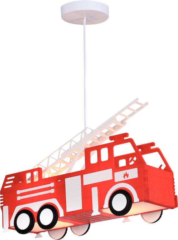 Viseca lampa Fire engine crvena