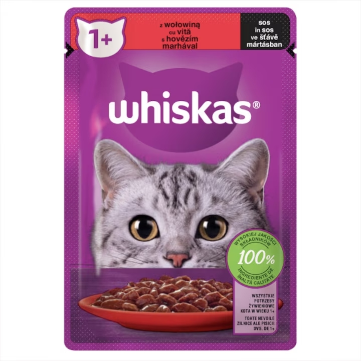 Whiskas Cat U Sosu Govedina 85g