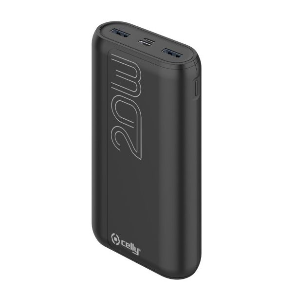 CELLY Power bank EVO 20000mAh, crna