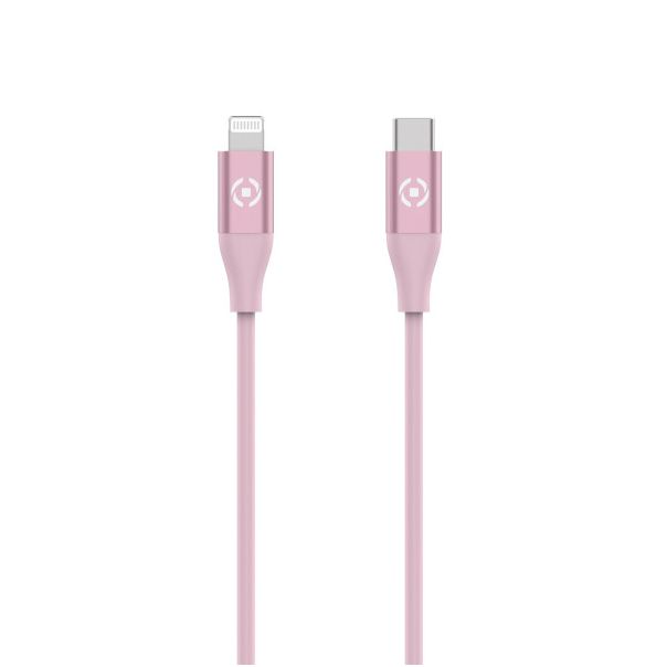 CELLY USB-C - lightning kabl, pink