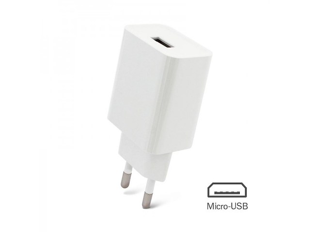 Kucni punjac 2.1A sa USB na micro USB kablom CE beli