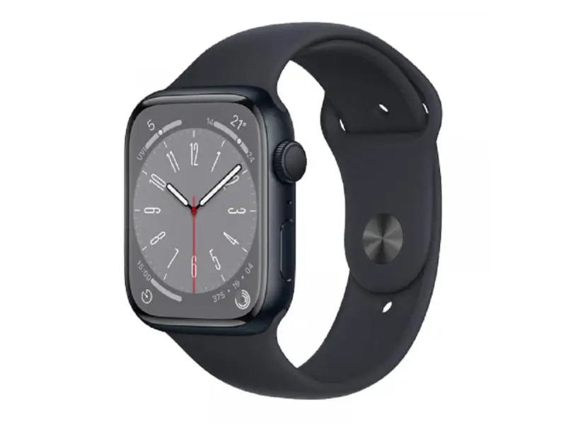 APPLE WATCH S8 GPS 41MM MIDNIGHT ALUMINIUM CASE WITH MIDNIGHT SPORT BAND – REGULAR (MNP53SE/A)