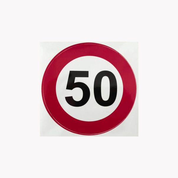 888 CAR ACCESSORIES Nalepnica ograničenja "50" velika