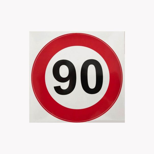 888 CAR ACCESSORIES Nalepnica ograničenja "90" velika