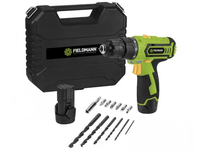 FIELDMANN FDV 10252-A AKUMULATORSKA BUŠILICA 12V + PRIBOR (13 DELOVA)