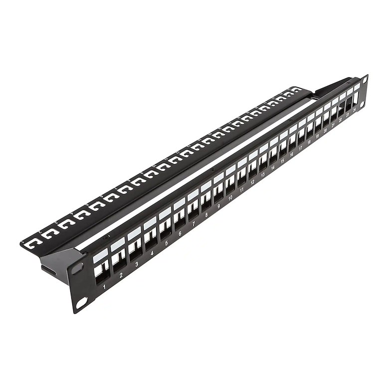 Patch panel modularni shielded 19/1U sa 24 slota za STP/UTP module SKP-24-1U