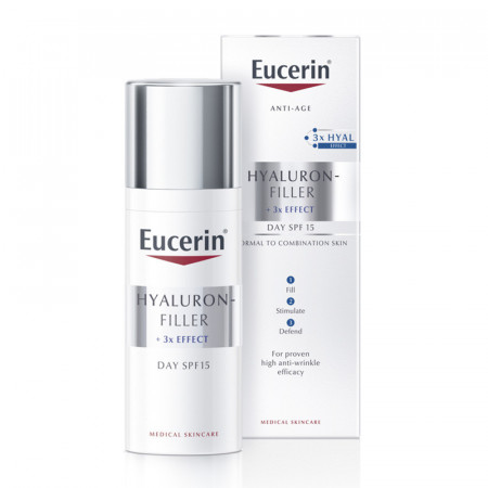 EUCERIN Hyaluron-Filler Dnevna krema za normalnu i mešovitu kožu 50ml spf15