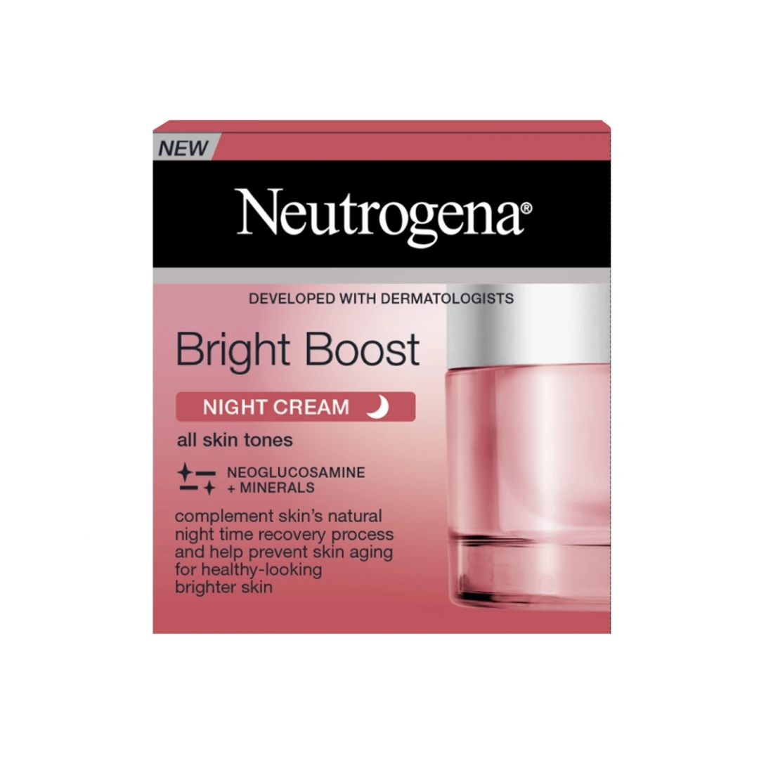 Neutrogena® Bright Boost Noćna Krema sa Neoglukozaminom i Mineralina za Savršen Ten Kože 50 mL
