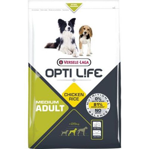 Opti Life Adult Medium Piletina i Pirinač 12.5 kg