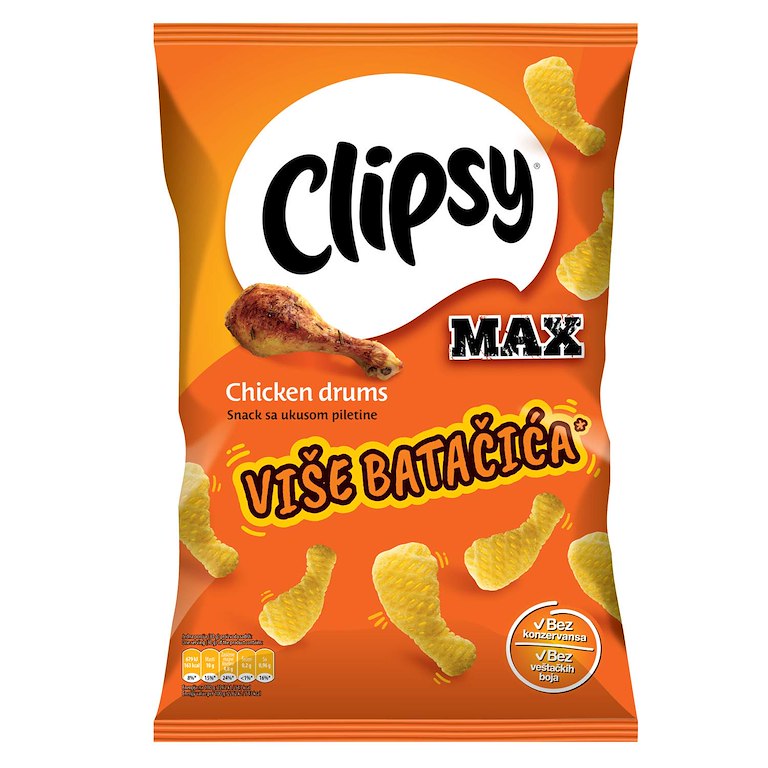 Clipsy flips max chicken 80g clipsy