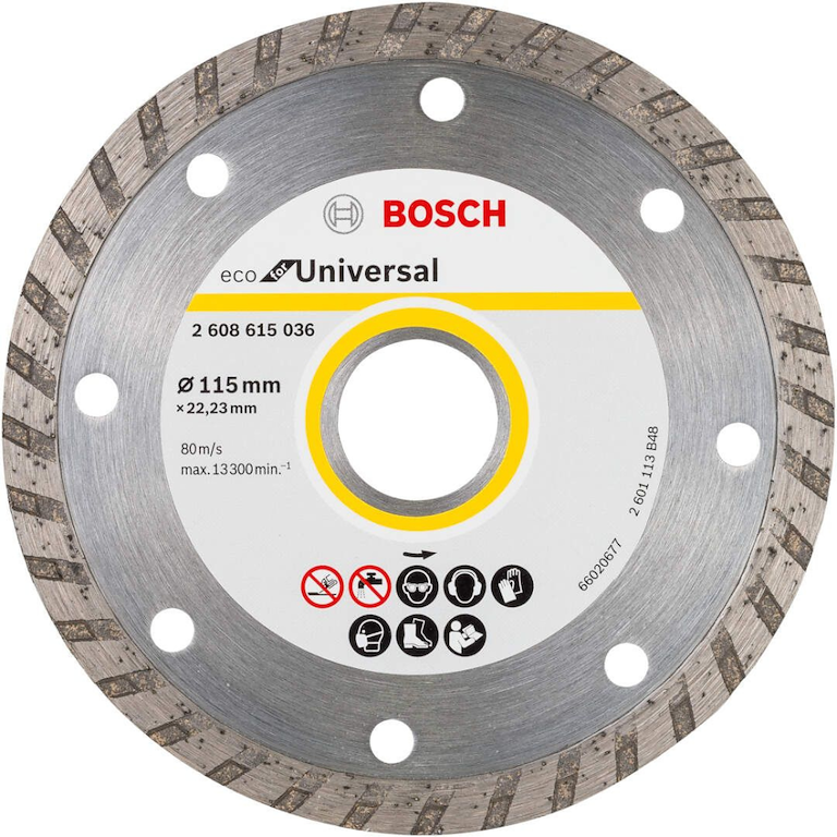 Bosch Dijamantska rezna ploča turbo 115mm-ECO For Universal, 2608615036