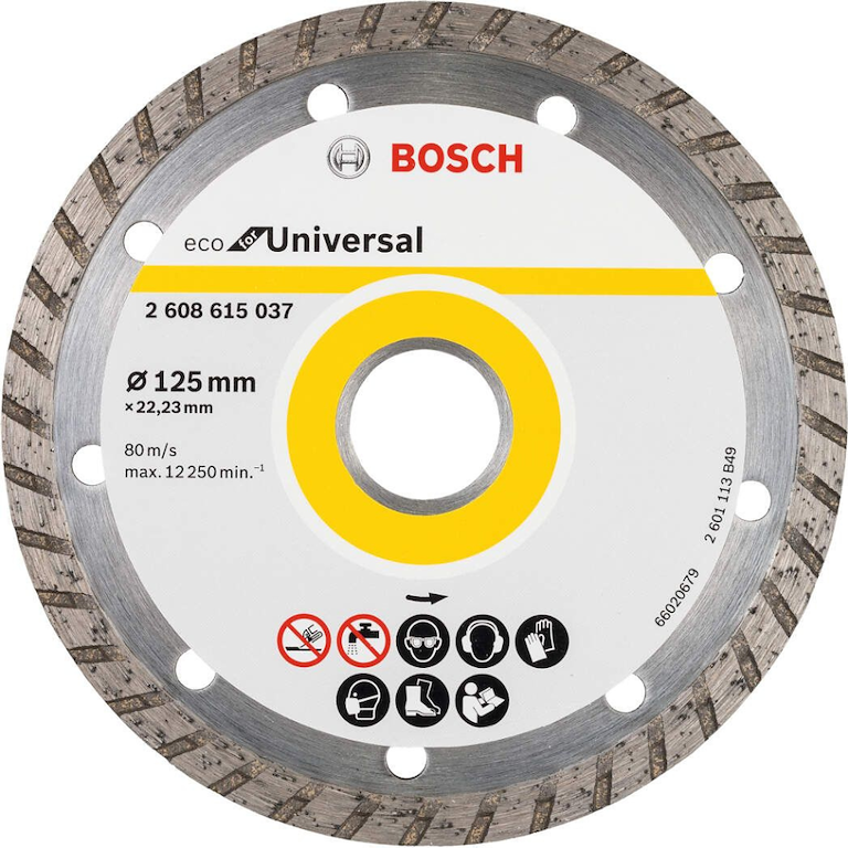 Bosch Dijamantska rezna ploča turbo 125mm-ECO For Universal, 2608615037