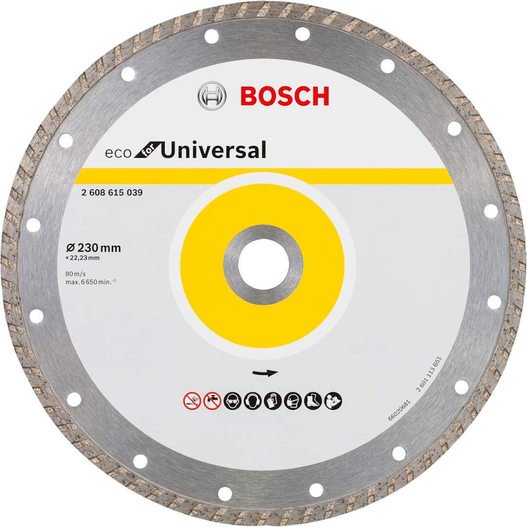 Bosch Dijamantska rezna ploča turbo 230mm-10kom-ECO For Universal, 2608615048