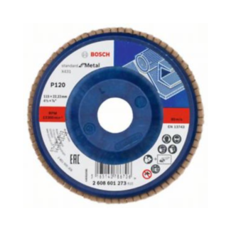 Bosch Lamelni brusni disk ravni X431, Standard for Metal Ø115 mm, G 120, 2608601273