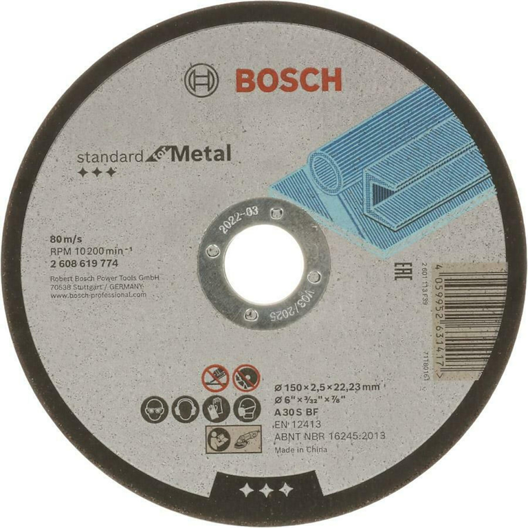 Bosch Ravna rezna ploča 150×2,5mm-Standard for Metal, 2608619774