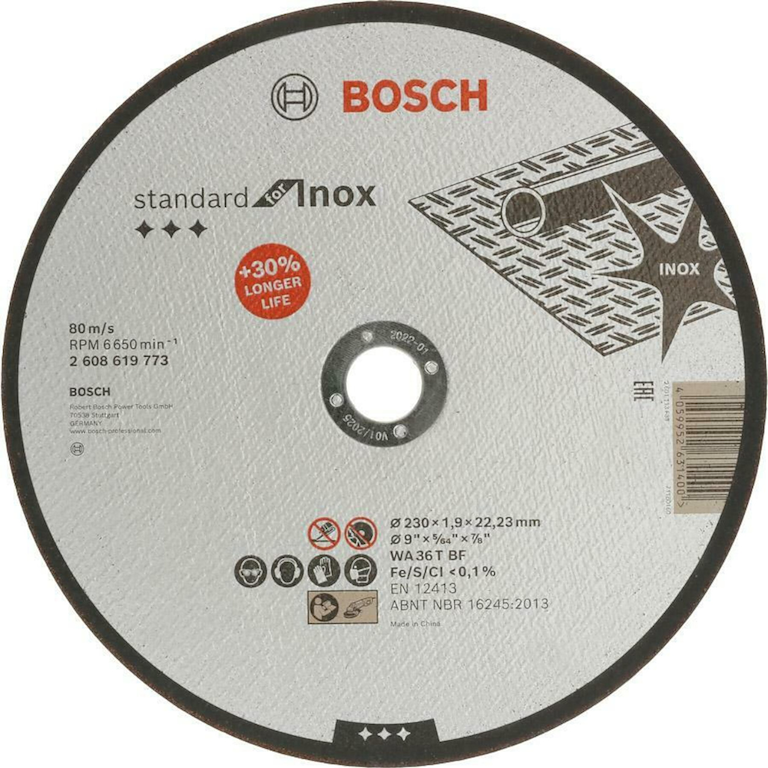 Bosch Ravna rezna ploča 230×1.9mm-Standard for Inox, 2608619773