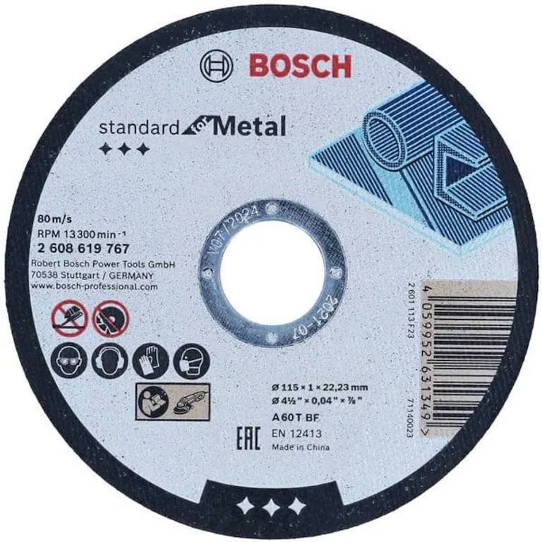 Bosch Ravni rezni disk 115mm-Standard for Metal, 2608619767