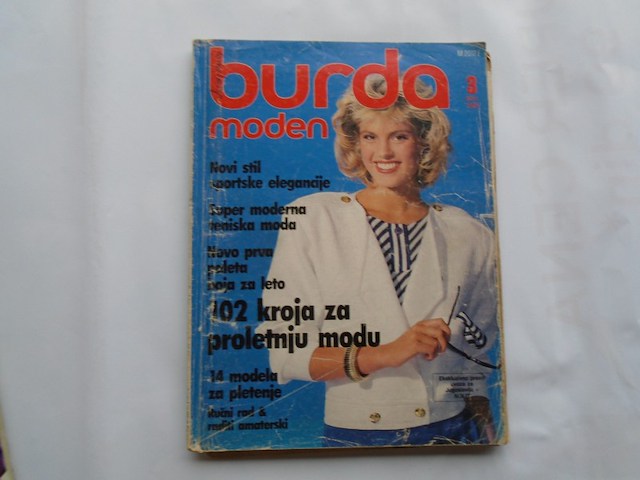 Burda  moden  3 /1986. , nemački jezik+ prevod,krojevi