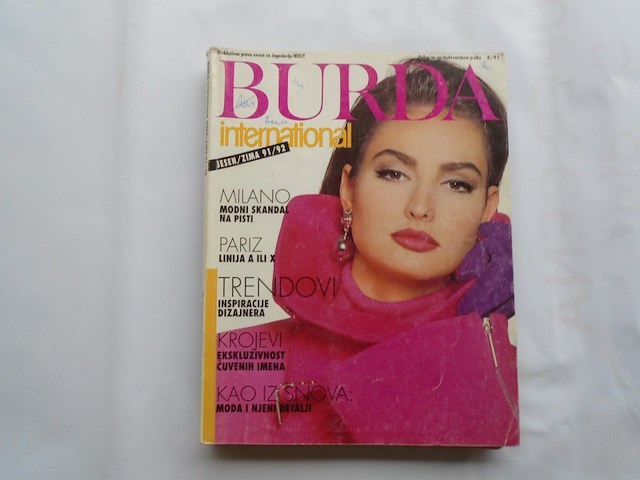 Burda  int.  2 /1991. , nemački jezik+ prevod,krojevi