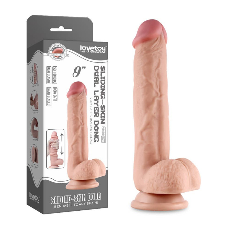 Izuzetno realističan dildo od 24cm sa vakuumskim postoljem LVTOY00292 / 0249