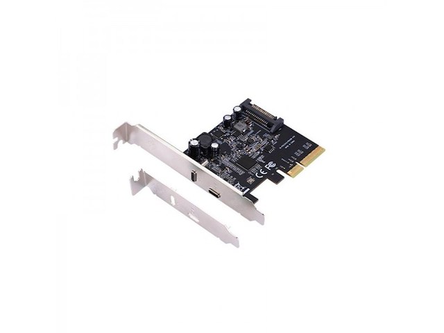 E-green PCI-Express kontroler 3.0 x 4 na USB 3.2 TipC + 20W QuickCharge port