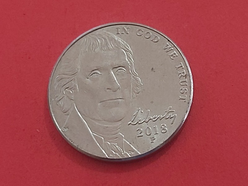 USA - 5 cents 2018 god P