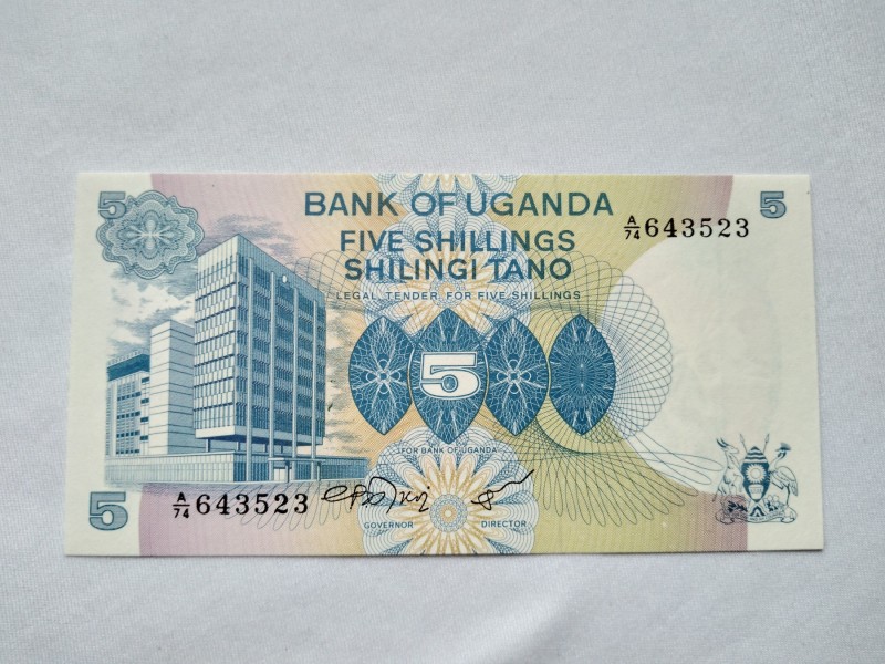 Uganda 5 shilinga,1979 god.UNC