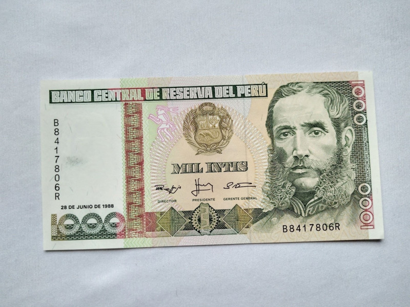 Peru 1.000 intis,1988 god.UNC