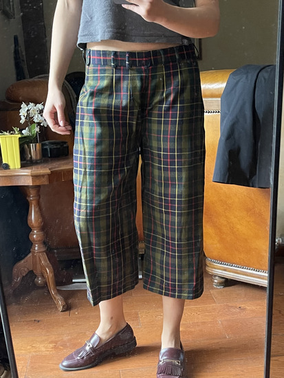 Vintage karirane pantalone