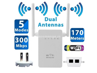 Wifi Ruter i Wifi extender 300Mbps (Pojačivač WIFI signala + HotSpot )