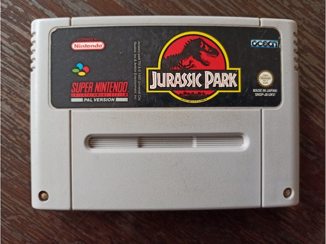 nintendo snes k  jurassic park ispr u stanju sa slike