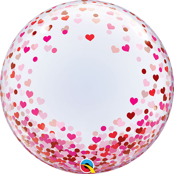 16579
24″ Deco Bubble Red & Pink Confetti Hearts