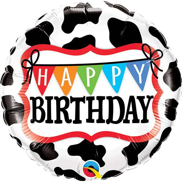 26553
18″ Foil Birthday Holstein Cow Pattern