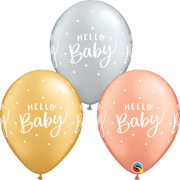 29294
11″ Latex Hello Baby Dots (6)