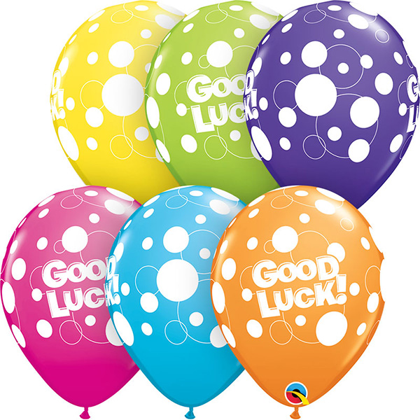 36977
11″ Latex Good Luck Dots Tropical (6)