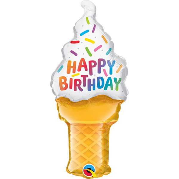 25563
14″ Foil Birthday Ice Cream Cone