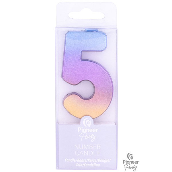 15839
Candles Numeral 5 Rainbow Ombre